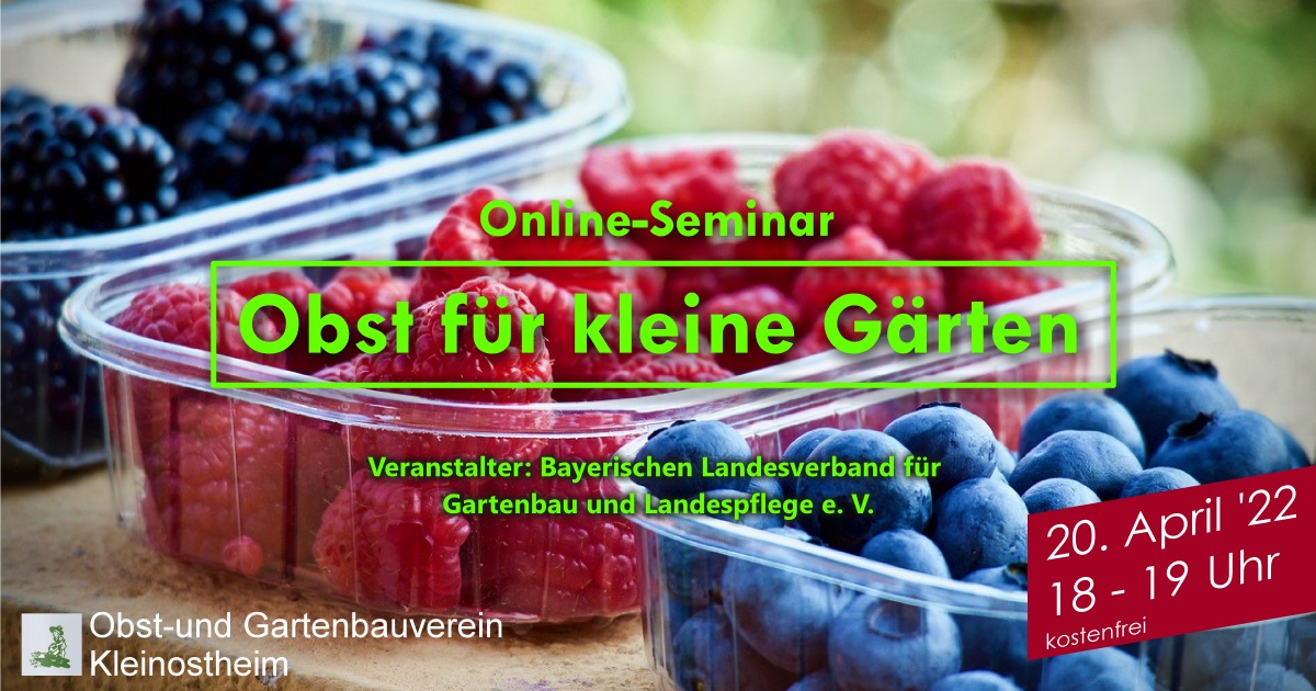 Webinar: Obst für kleine Gärten – Obst und Gartenbauverein Kleinostheim